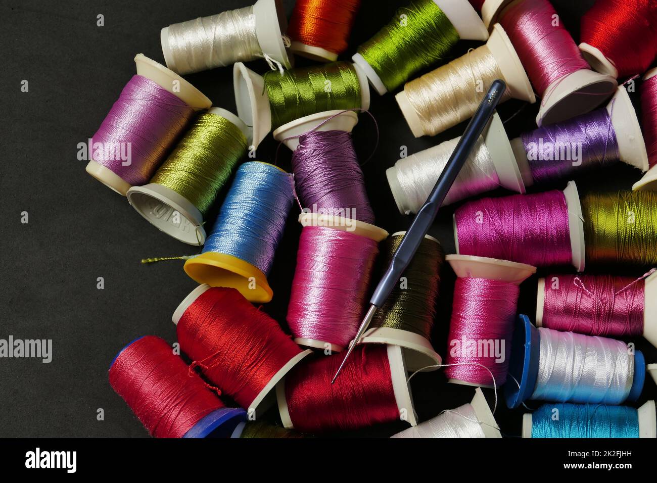 close-up colorful threads,craft threads,colorful lace knitting threads ...