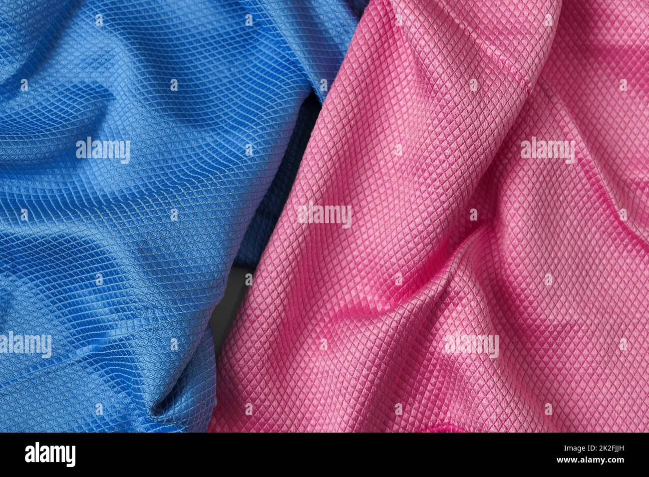 colorful microfiber cleaning cloths used in household cleaning, close ...