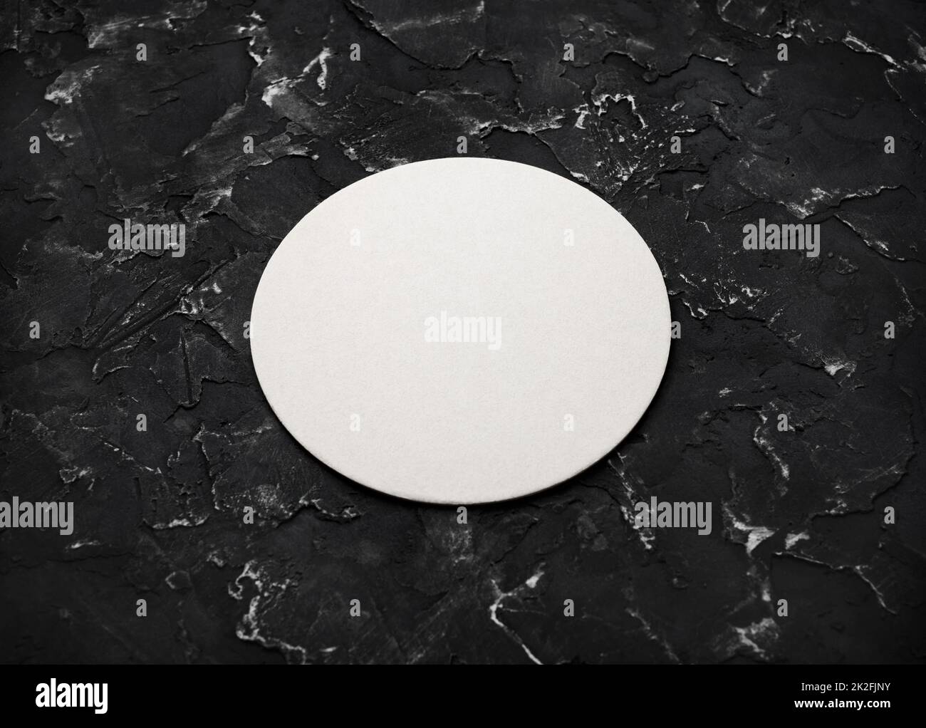 White beer coaster Stock Photo - Alamy