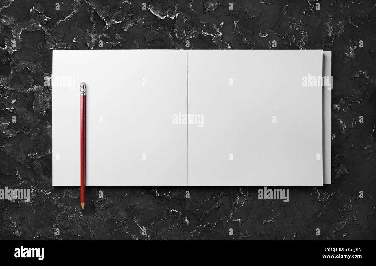 Open sketchbook, pencil Stock Photo - Alamy