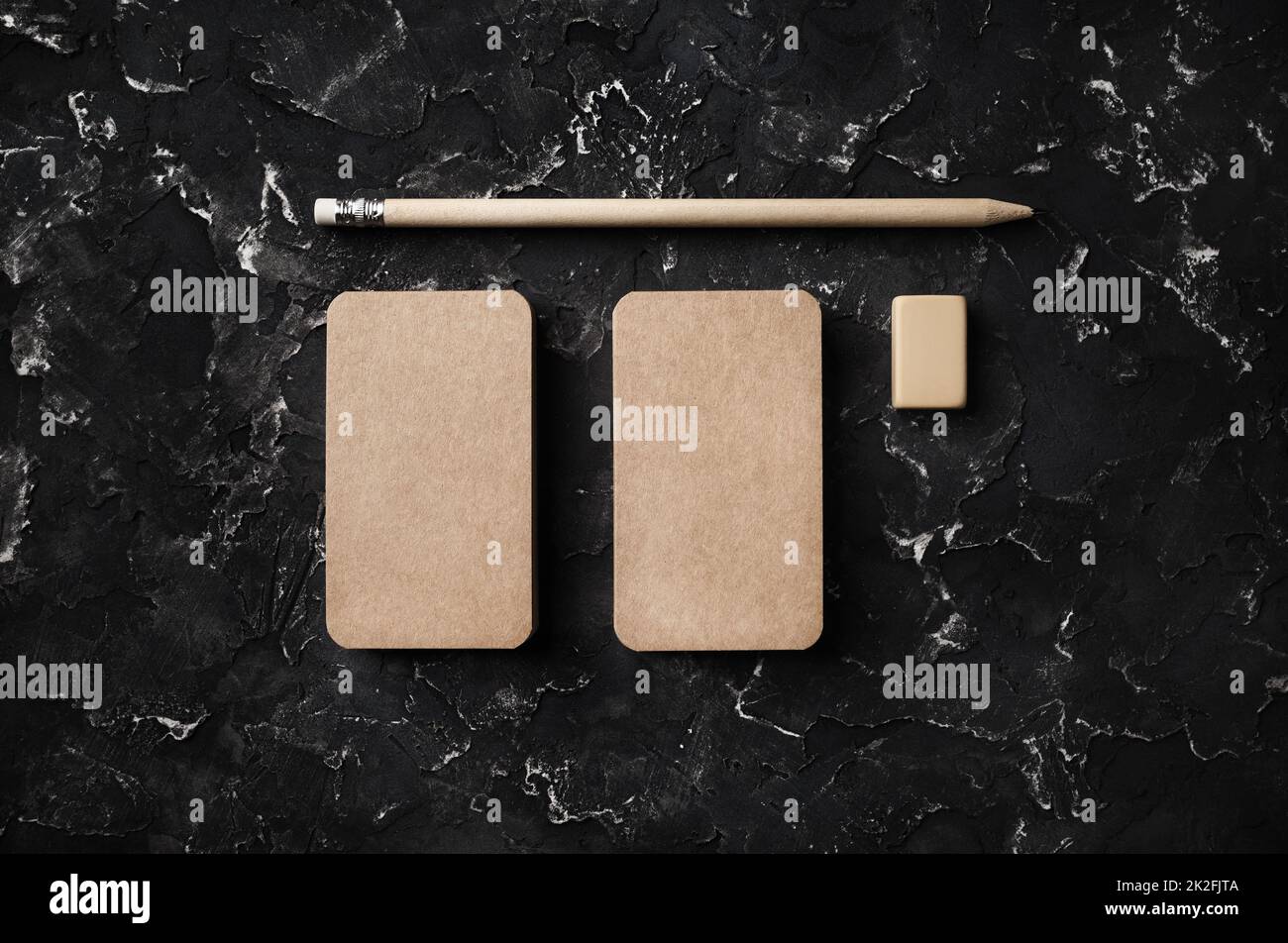 Empty craft business cards hi-res stock photography and images - Alamy