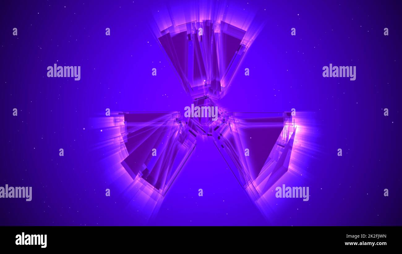 3D illustration of neon glow radioactive sign Stock Photo - Alamy