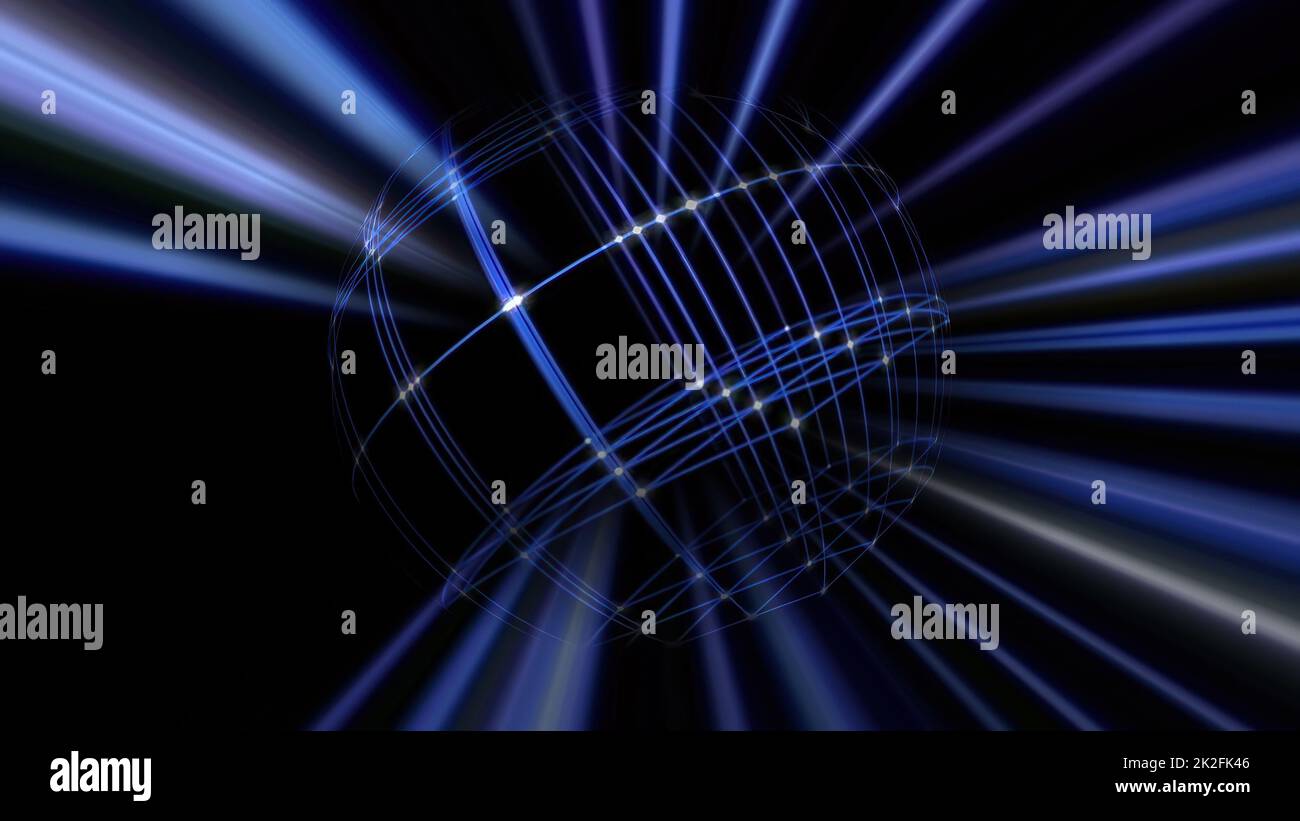 3D Sphere Cyber Space Network 3d illustration Stock Photo - Alamy