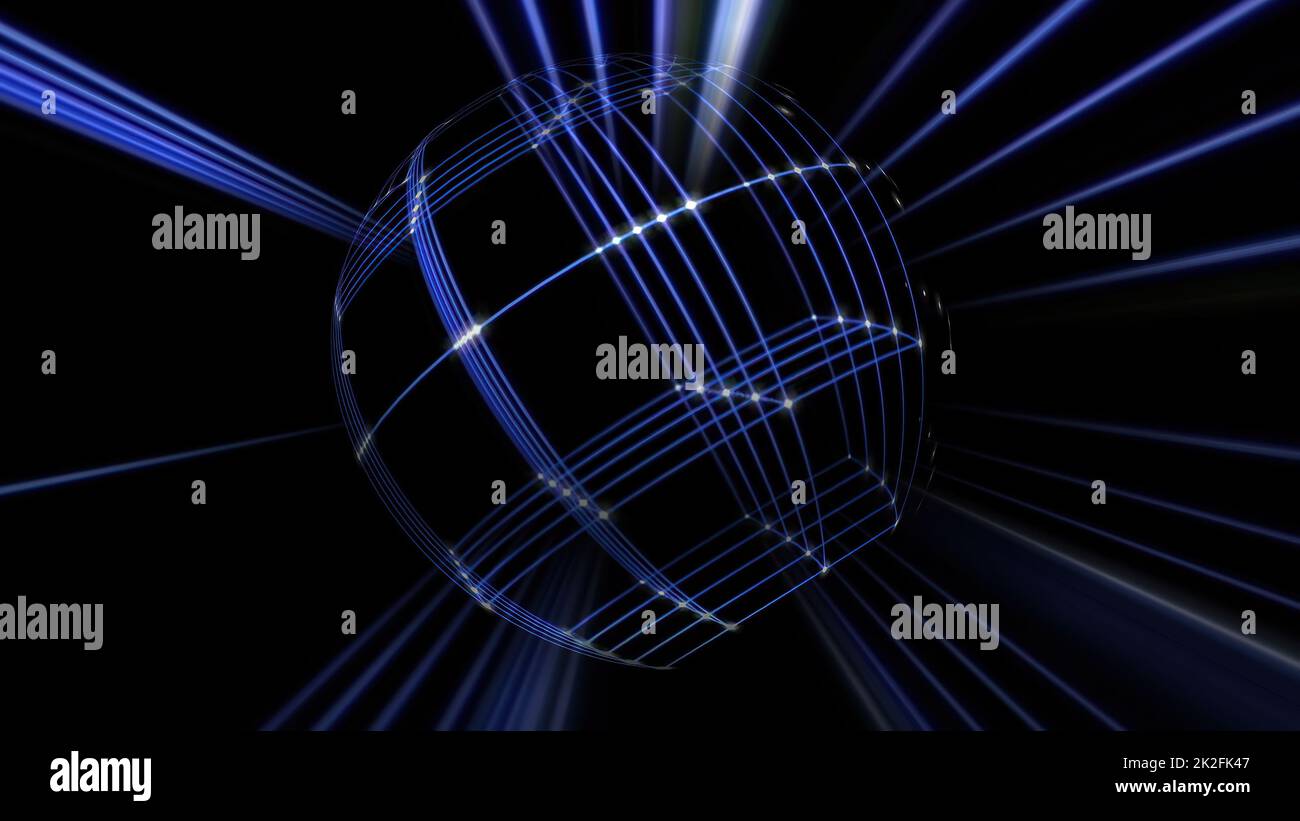 3D Sphere Cyber Space Network 3d illustration Stock Photo - Alamy