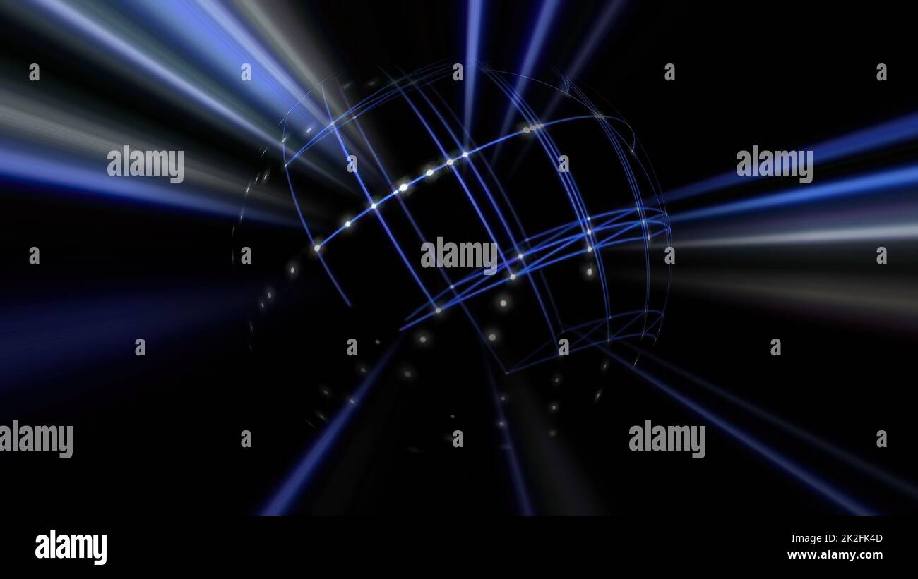 3D Sphere Cyber Space Network 3d illustration Stock Photo - Alamy