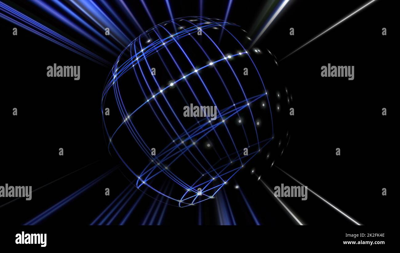 3D Sphere Cyber Space Network 3d illustration Stock Photo - Alamy