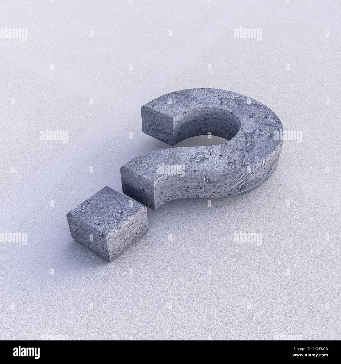 question mark in concrete Stock Photo - Alamy