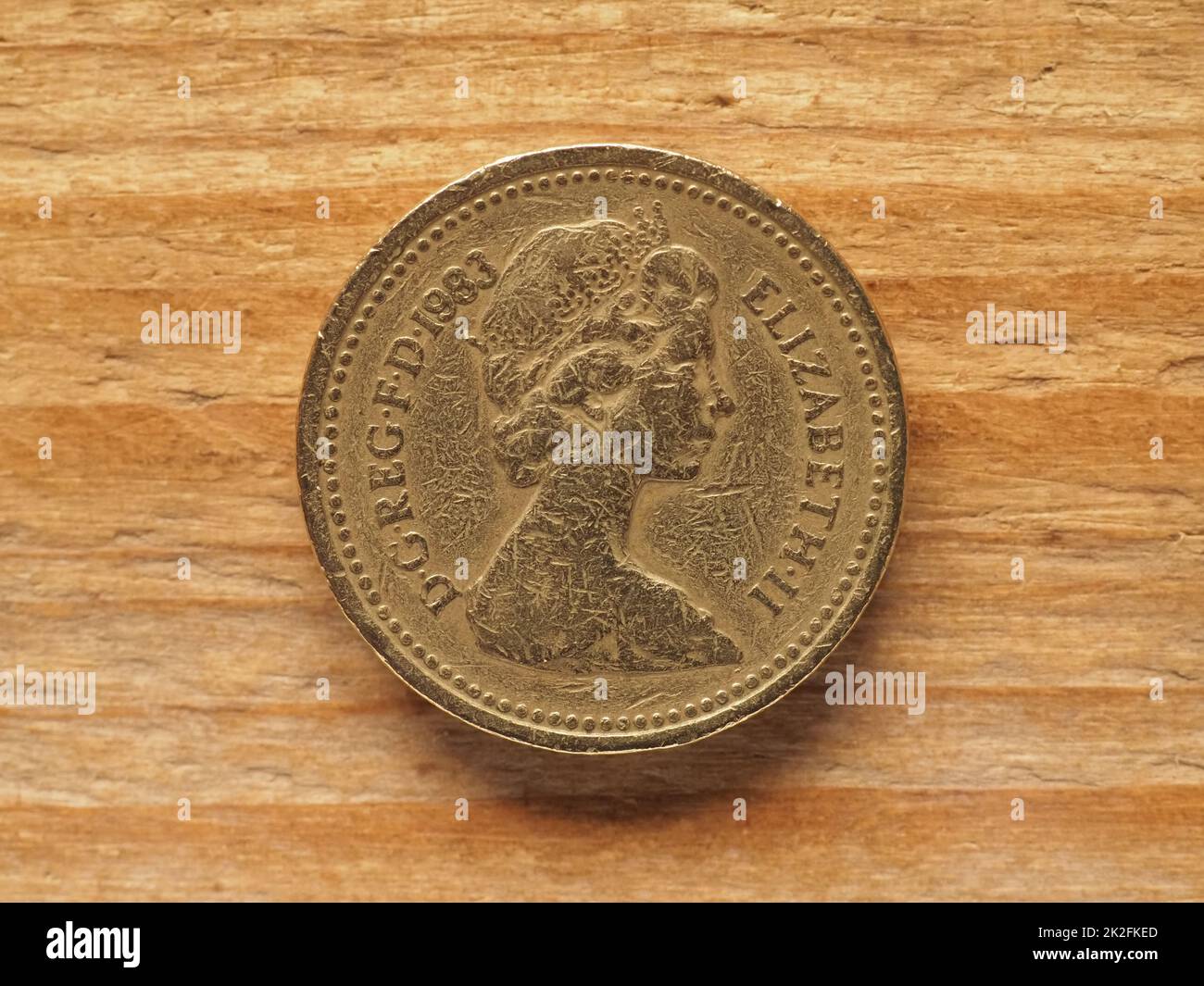 One pound coin 1983 hi-res stock photography and images - Alamy