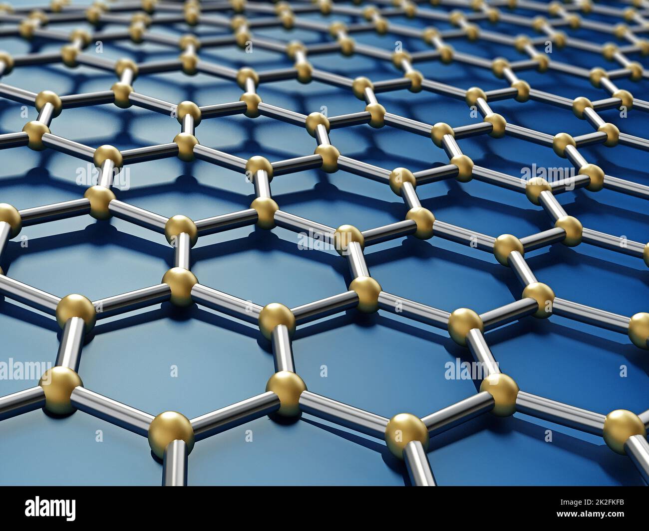Nano material background consisting of honeycomb shapes. 3D ...