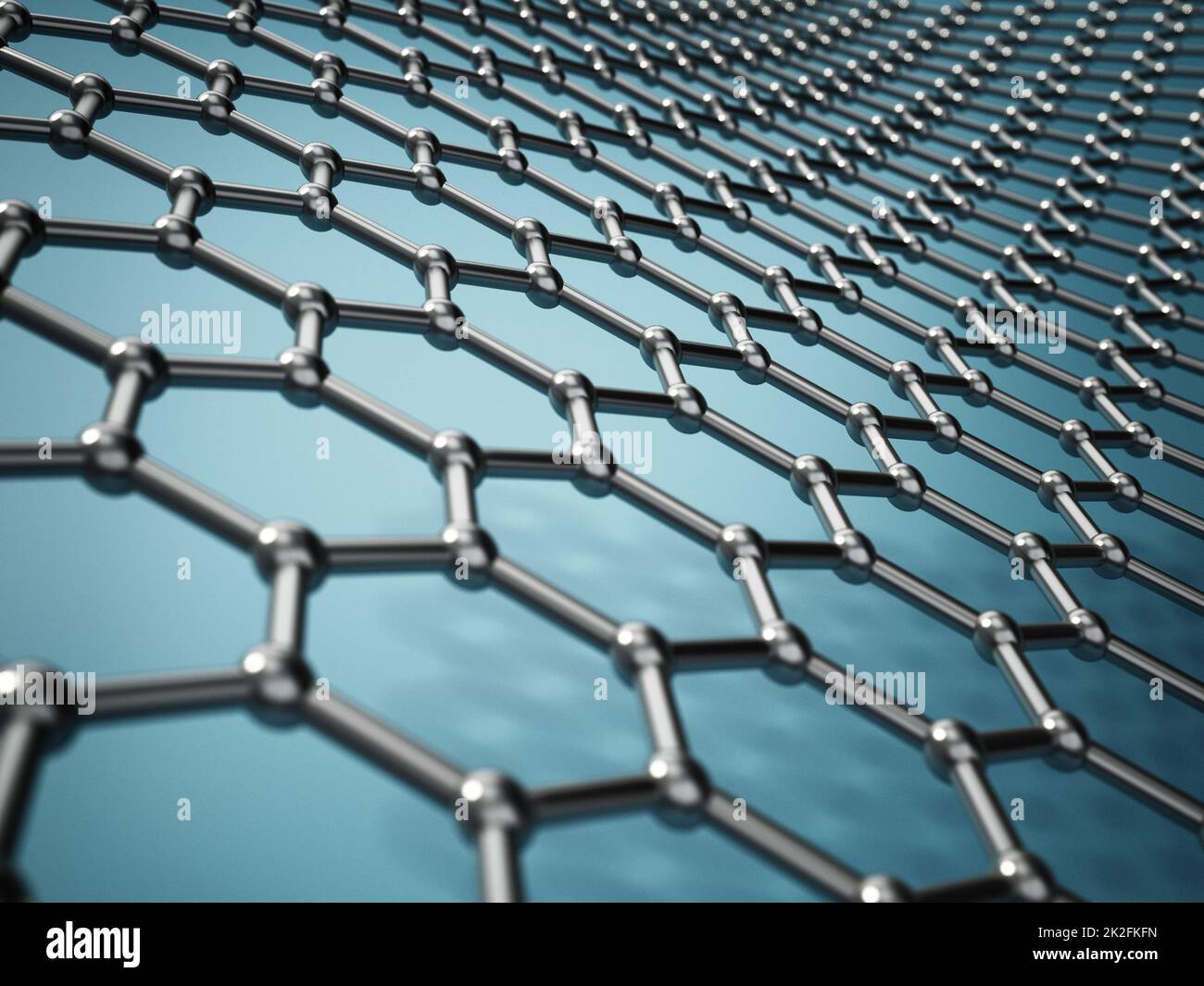Nano material background consisting of honeycomb shapes. 3D ...