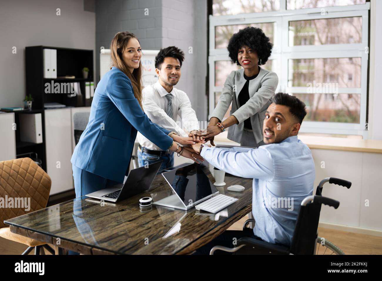 Diverse Business People Pledge Stock Photo - Alamy