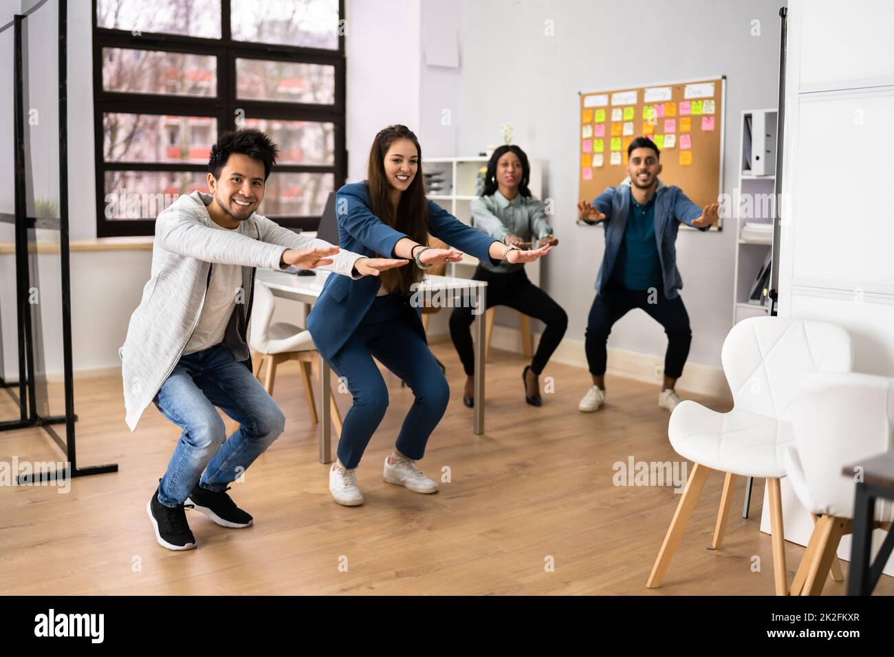 Diverse Group Doing Sit Up Exercise Stock Photo - Alamy