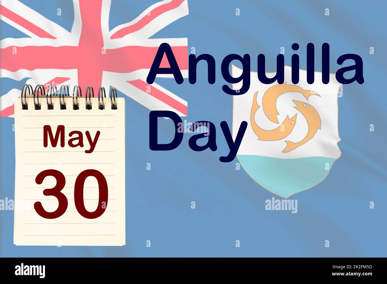 Anguilla national flag hi-res stock photography and images - Alamy