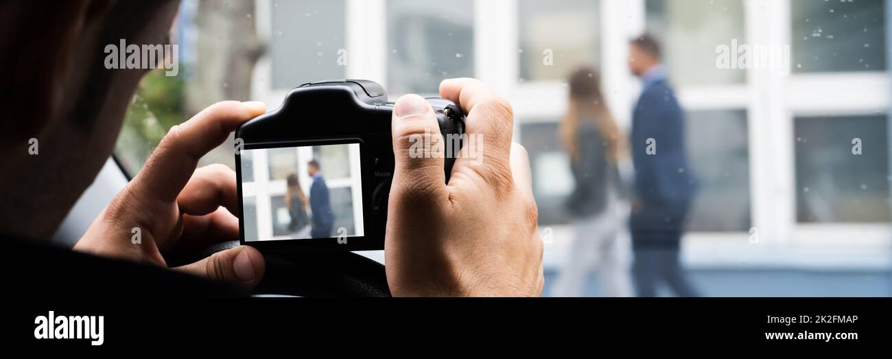 Private Detective Spying. Investigation And Surveillance Stock Photo ...