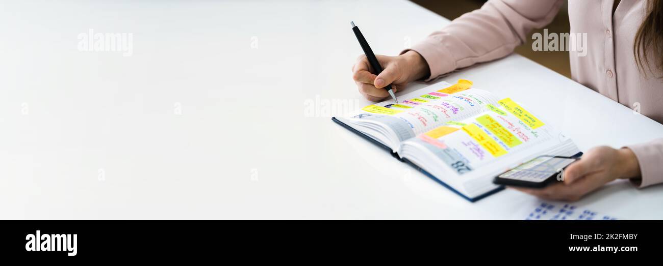 Week Task List Plan And Agenda Stock Photo - Alamy