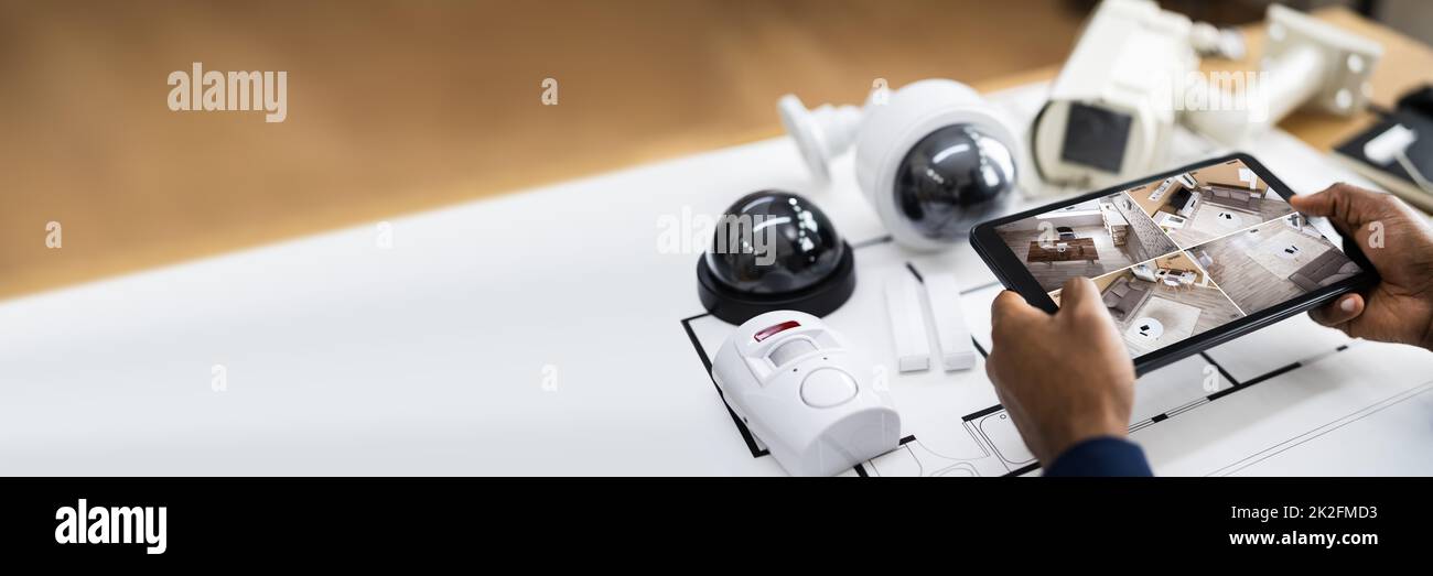 CCTV Security System Alarm Home Equipment Stock Photo - Alamy