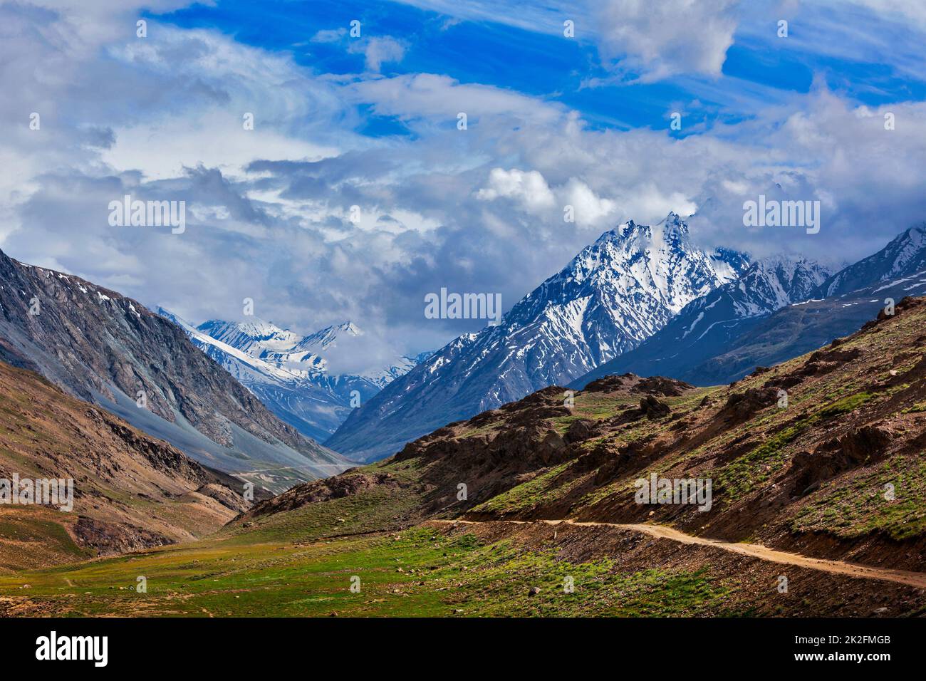 Himalayas. On the trek to Chandra Tal Lake 4300 m . Spiti, Himachal ...