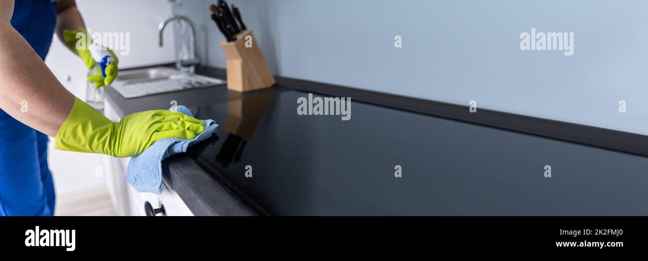 Cleaning kitchen counter hi-res stock photography and images - Alamy