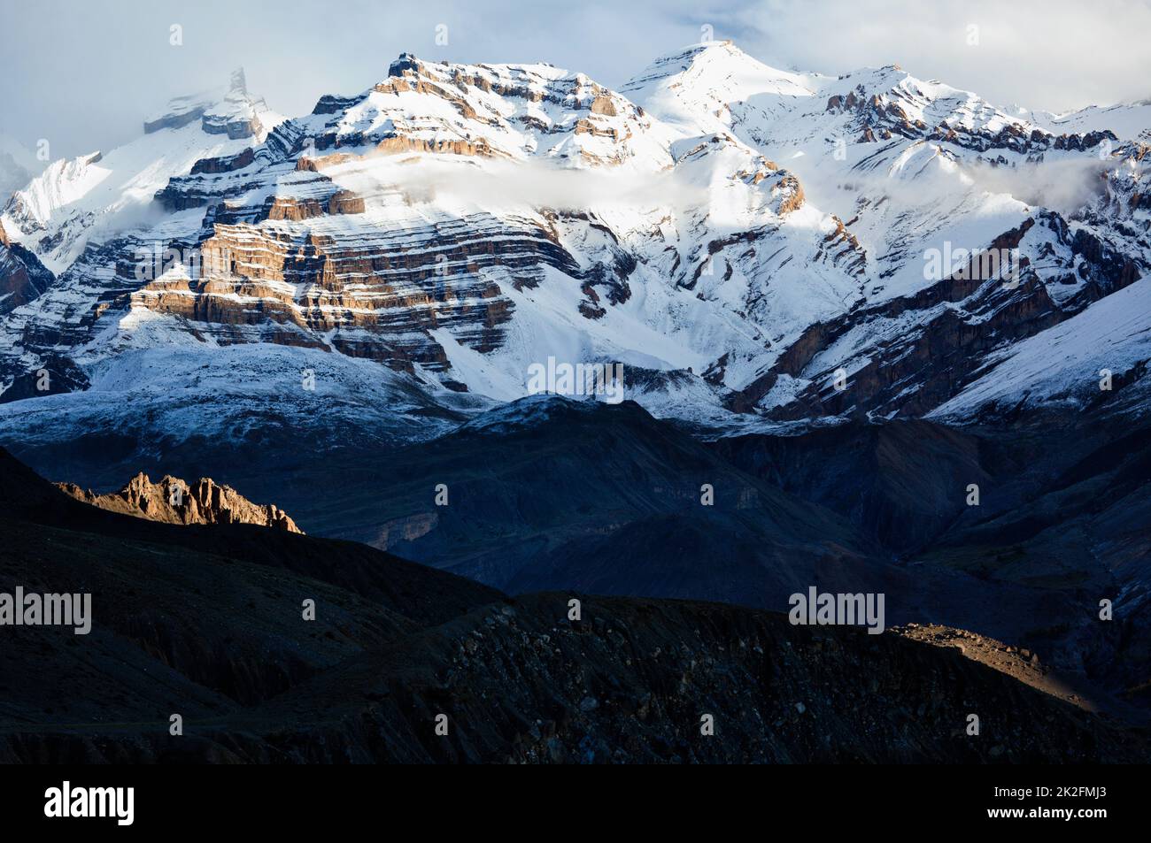 Himalayas mountains in snow Stock Photo - Alamy