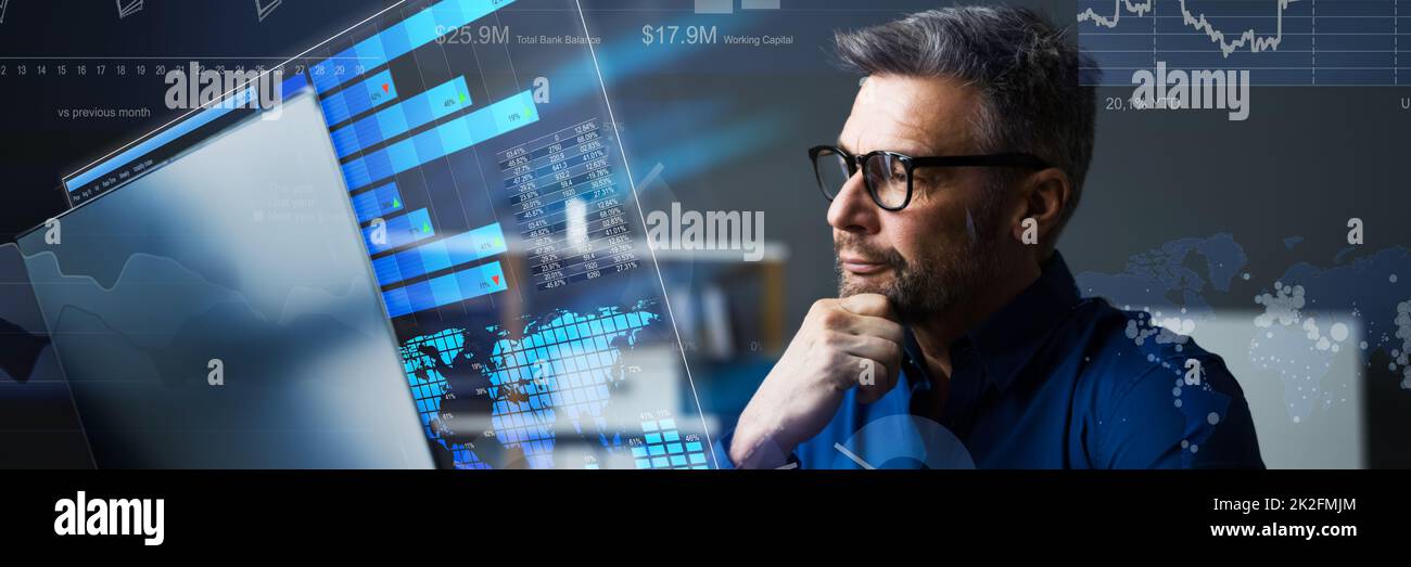 Financial KPI Data Dashboard Stock Photo - Alamy