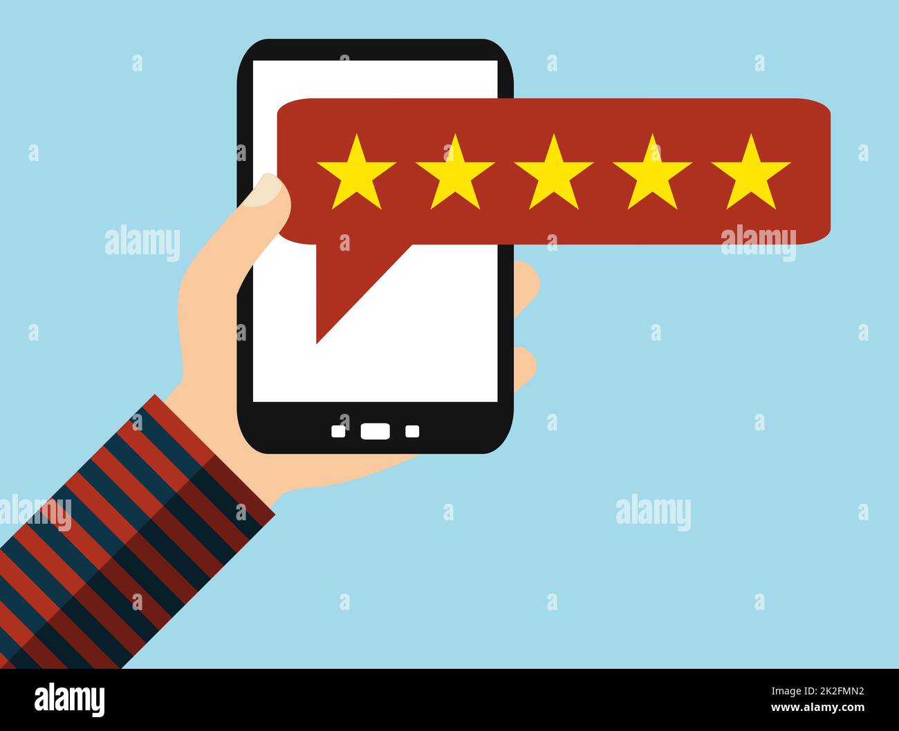 5 star rating online - Consumer satisfaction Stock Photo - Alamy