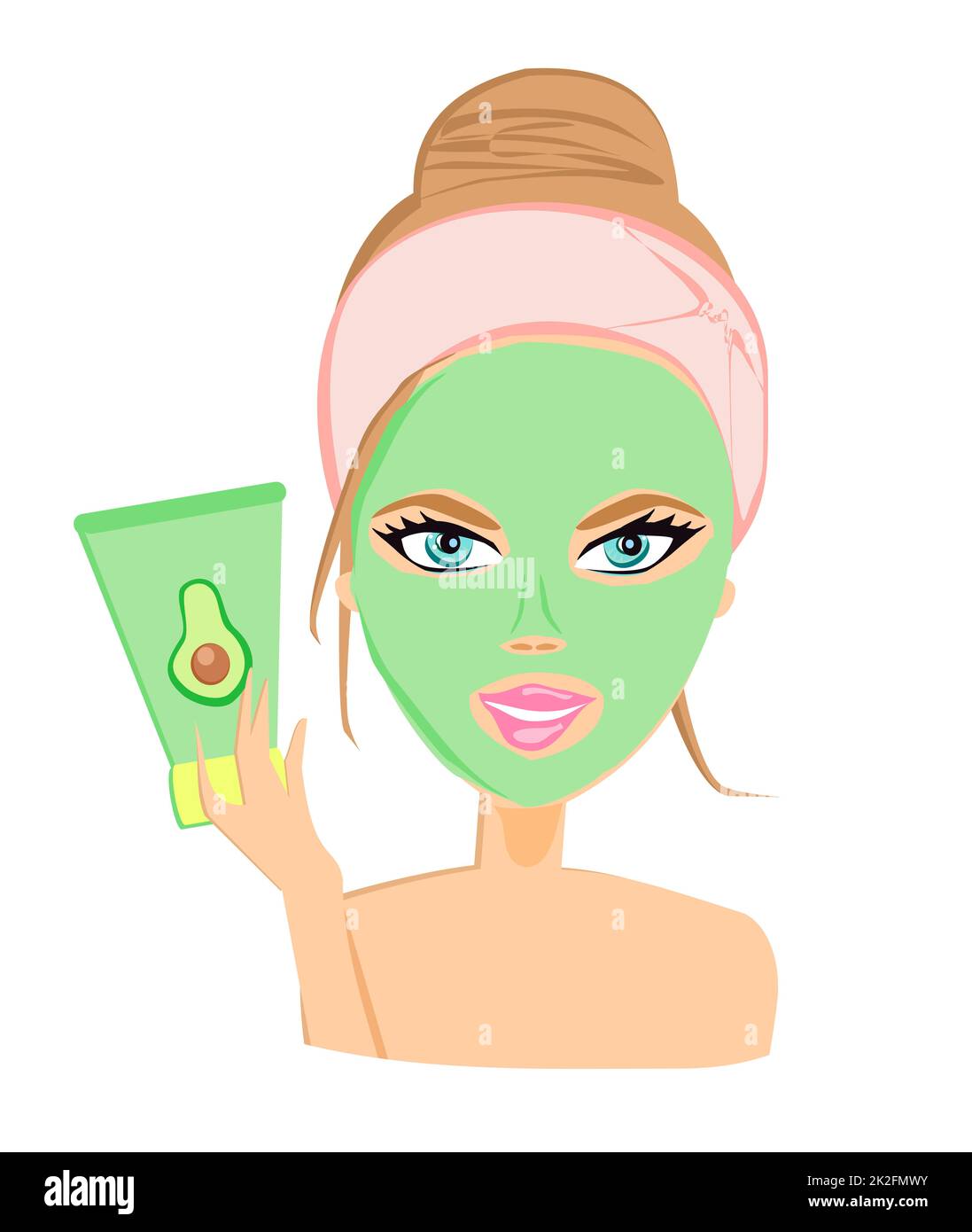 Applying face cream Cut Out Stock Images & Pictures - Alamy