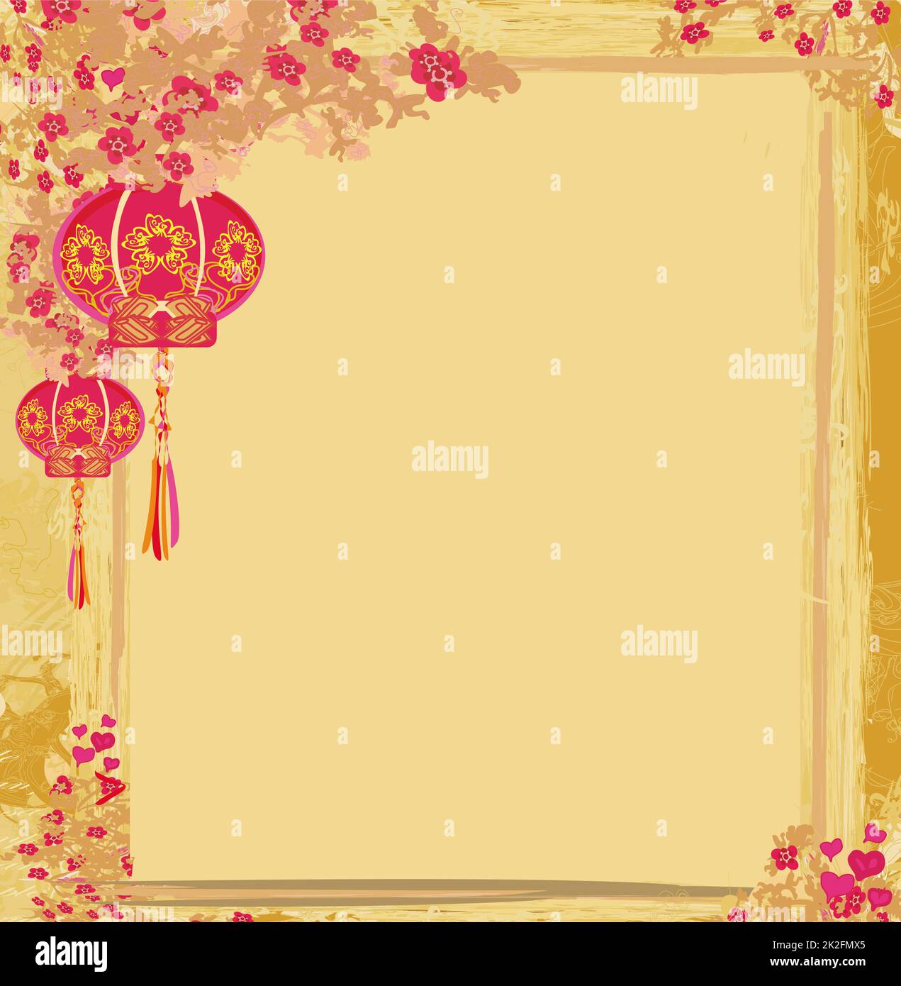 Lantern good luck peace prayer during autumn festival hi-res stock ...