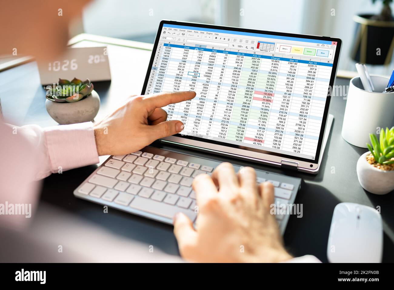 Spreadsheet Data Business Work Stock Photo - Alamy