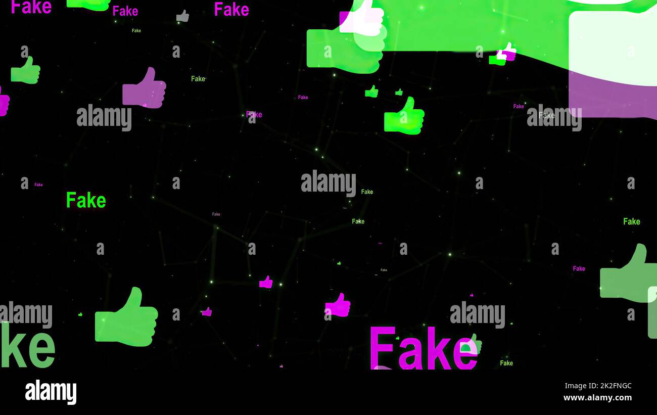 Fake text and like symbol against abstract background Stock Photo - Alamy