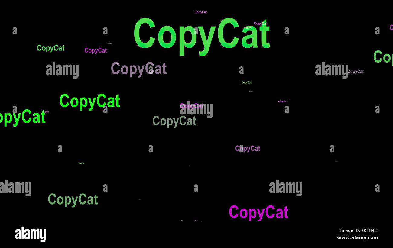 Copy Cat Text Against Black Background Stock Photo - Alamy