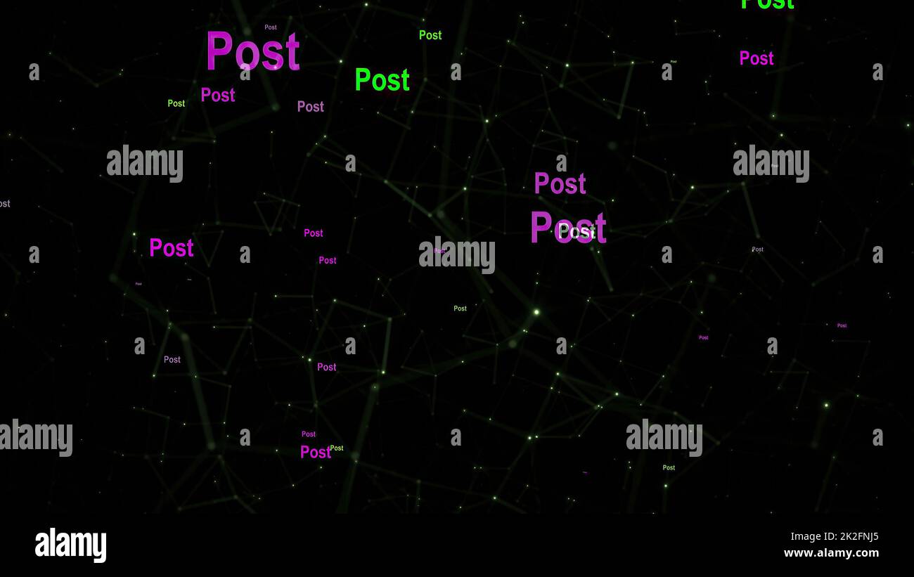 Post text against network background Stock Photo - Alamy