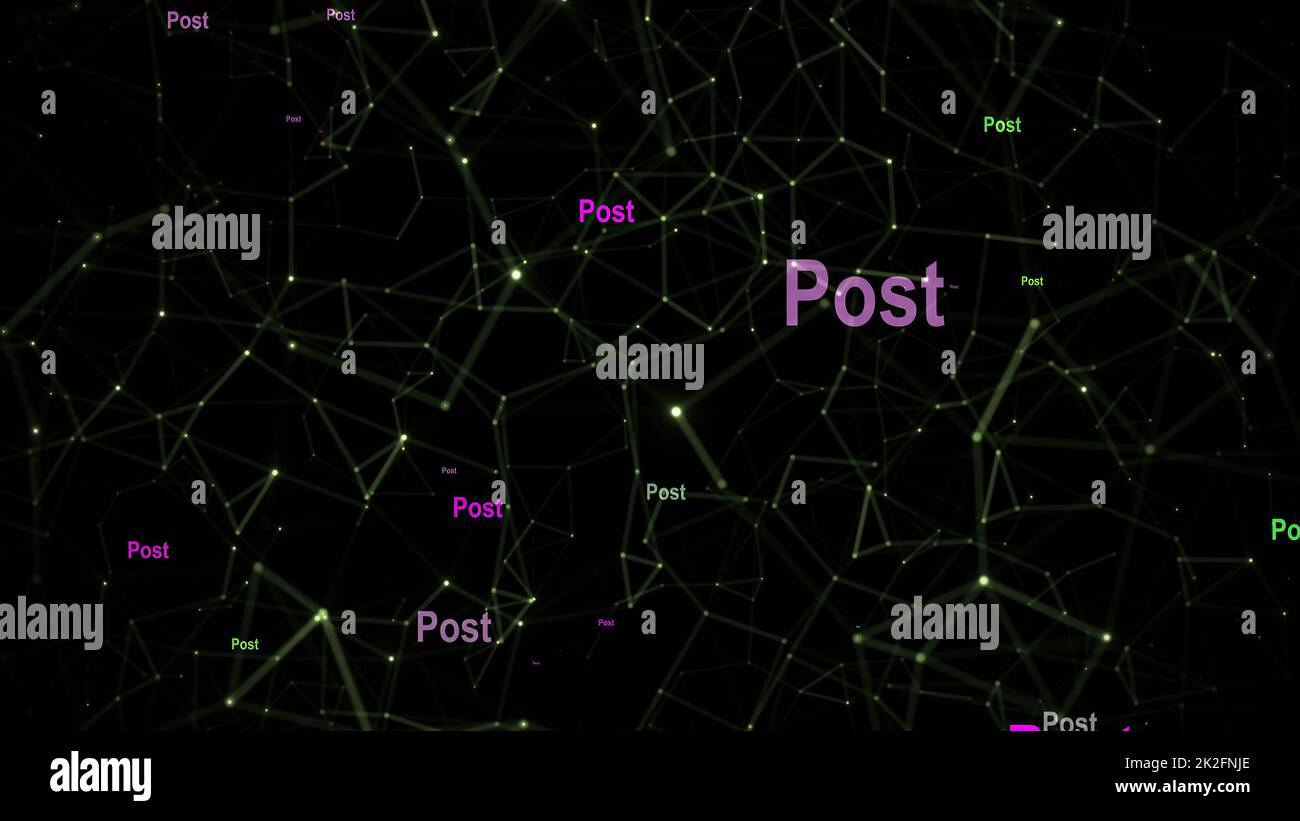 Post text against network background Stock Photo - Alamy