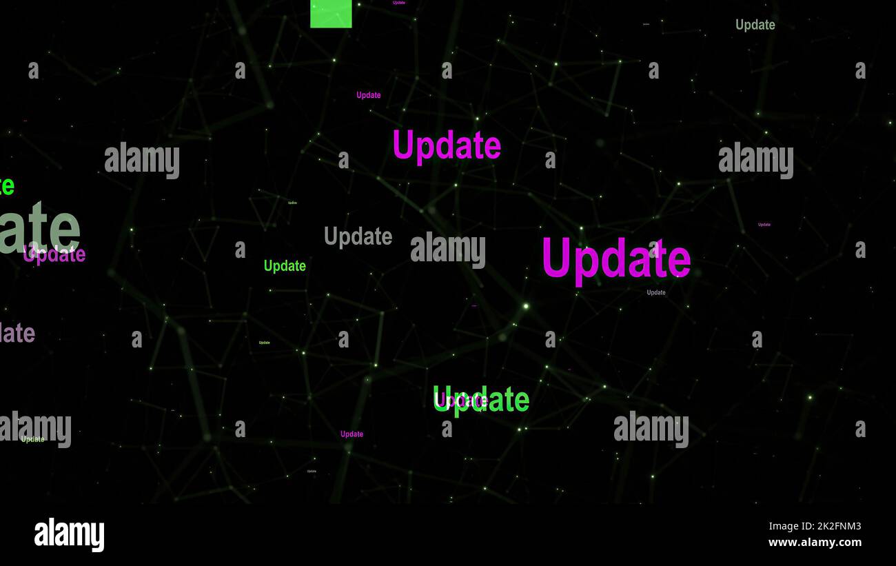 Update text against network background Stock Photo - Alamy