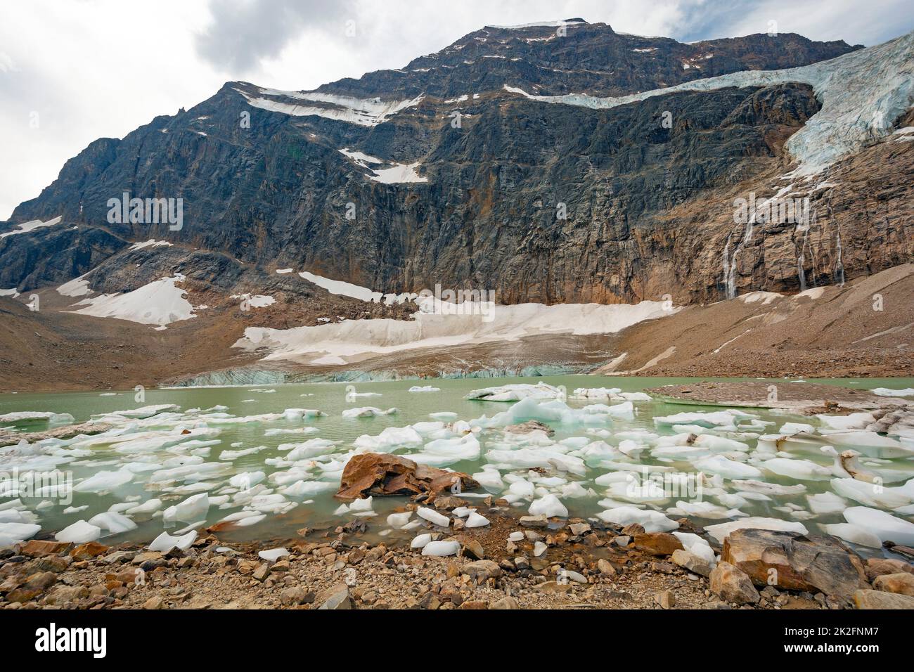 Glacial Remnants in the High Mountains Stock Photo - Alamy