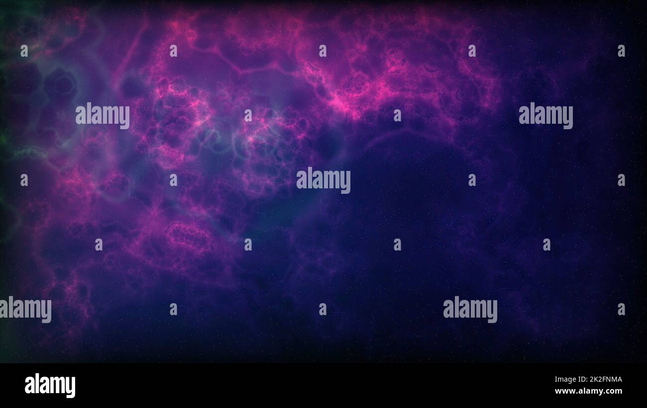Space Flight Into A Star Field In Galaxy Clouds And Lightning Nebula ...