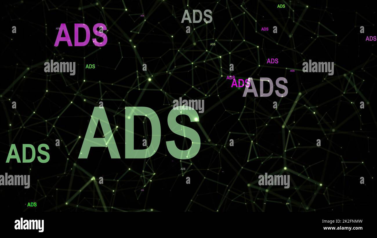 Adds text against network background Stock Photo - Alamy