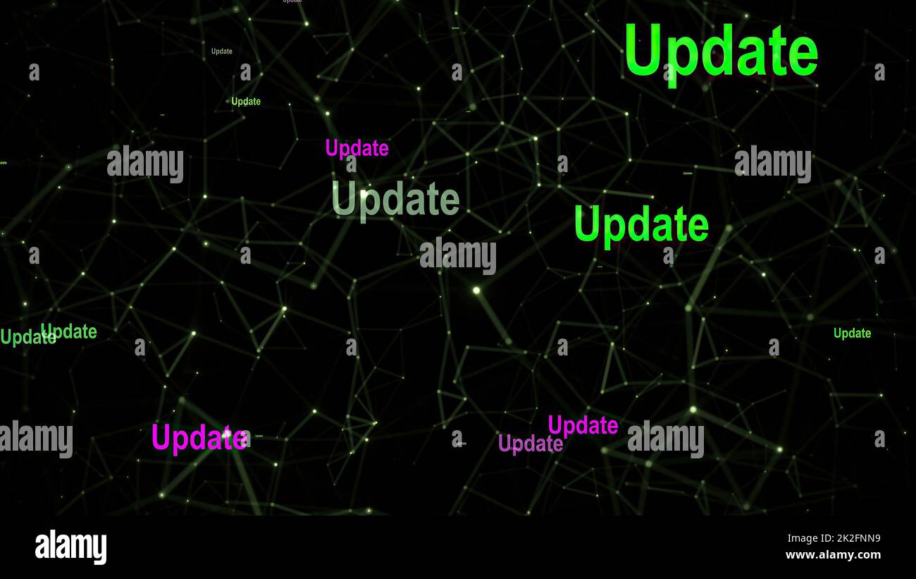 Update text against network background Stock Photo - Alamy