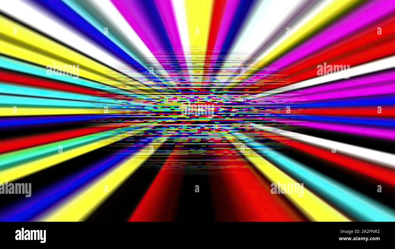 Colorful light rays and pixels Stock Photo - Alamy
