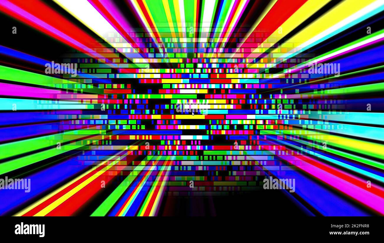 Colorful light rays and pixels Stock Photo - Alamy
