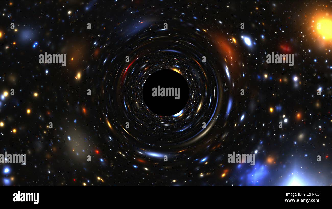 Space Tunnel With Galaxy and Nebulae simulation Stock Photo - Alamy