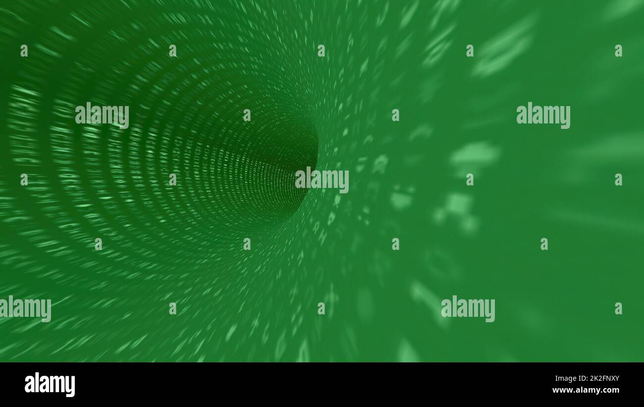 Driving through the binary data tunnel Stock Photo - Alamy