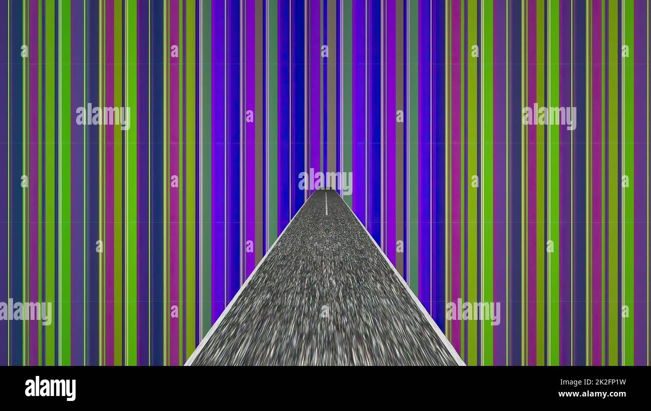 Driving to the world of illusion Stock Photo - Alamy