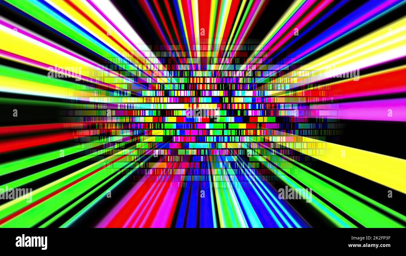 Colorful light rays and pixels Stock Photo - Alamy