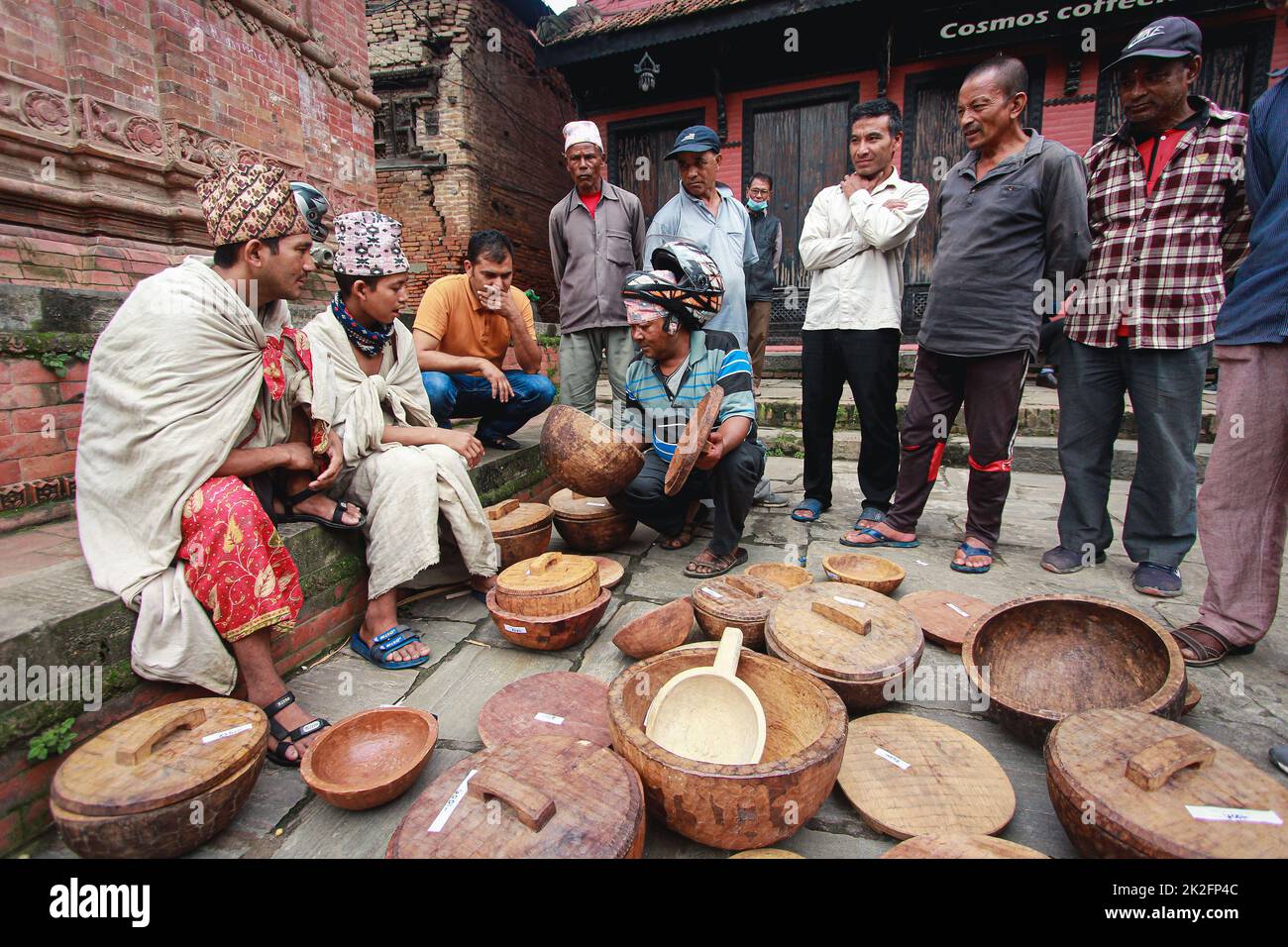 Nepal. 23rd Sep, 2022. People from Raute community sells their wooden ...