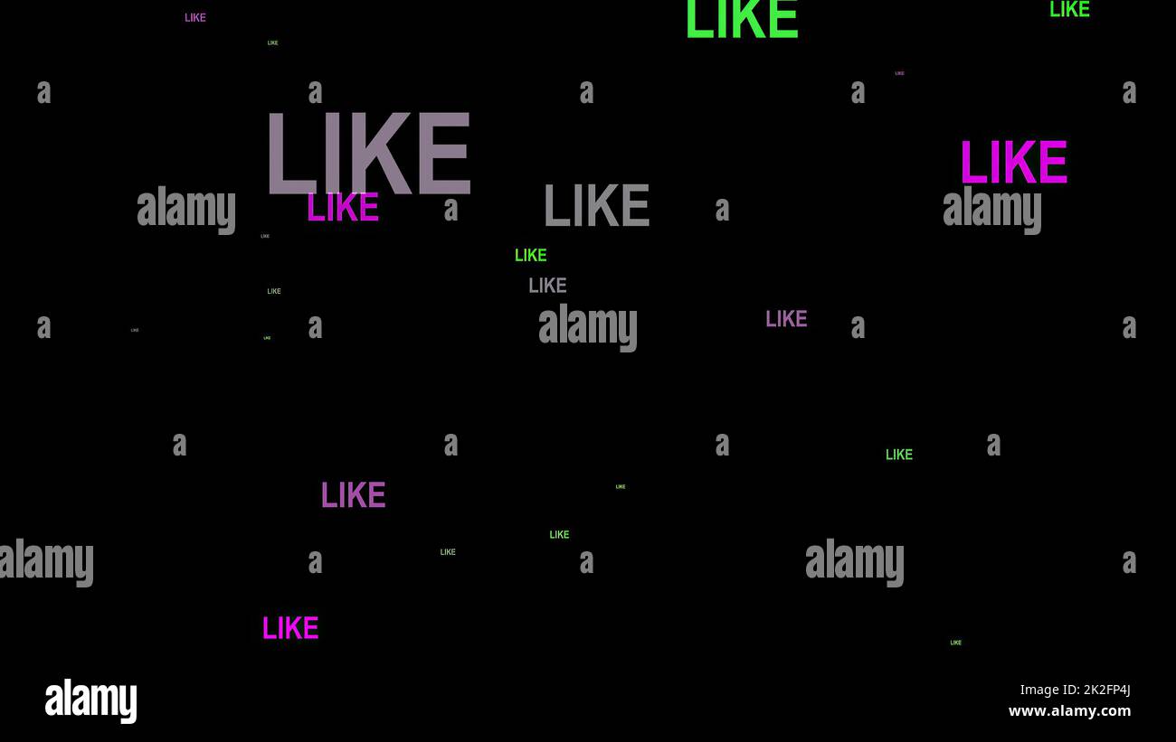 Like text against black background Stock Photo - Alamy