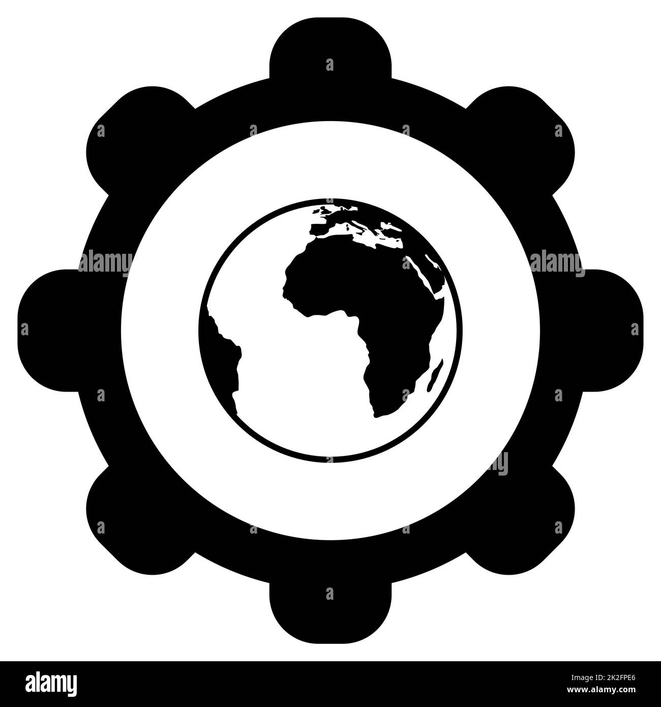 Globe and wheel Stock Photo - Alamy