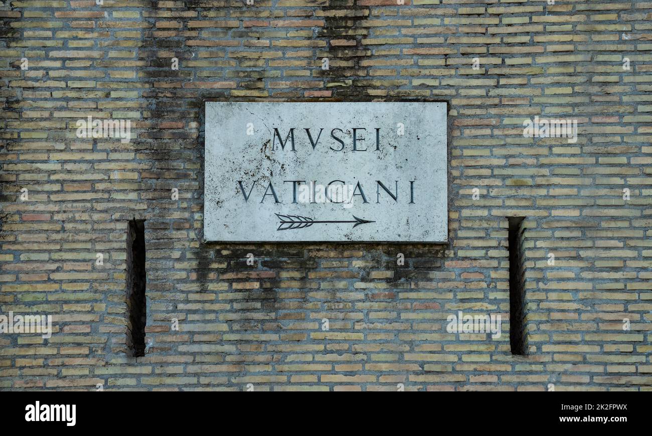 Vatican Museum Plaque Stock Photo - Alamy