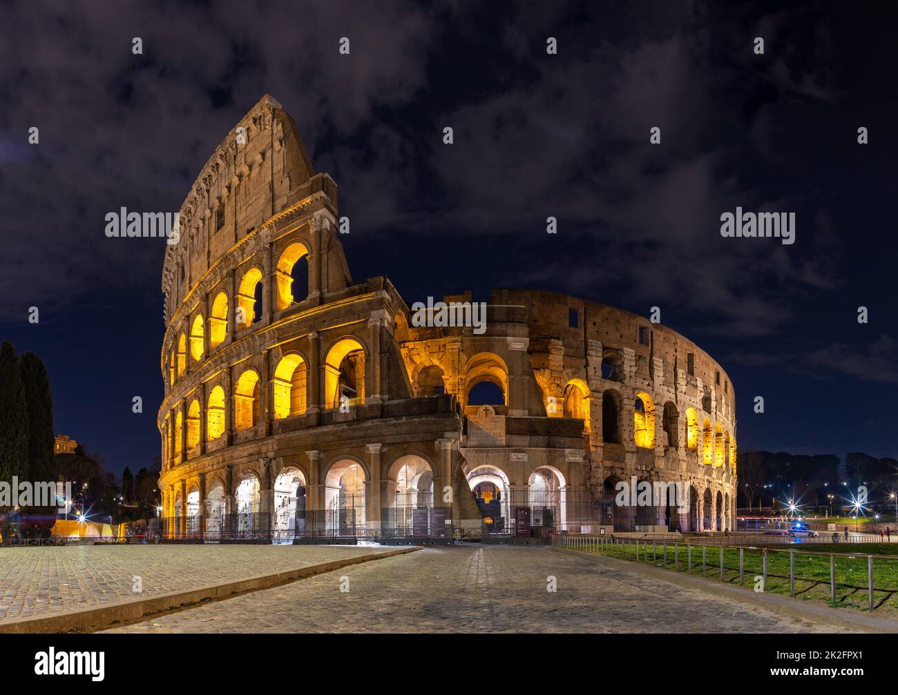 Colosseum at Night Stock Photo - Alamy