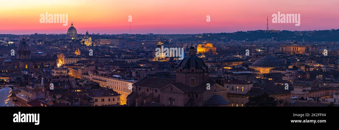 Rome at Sunset Stock Photo - Alamy