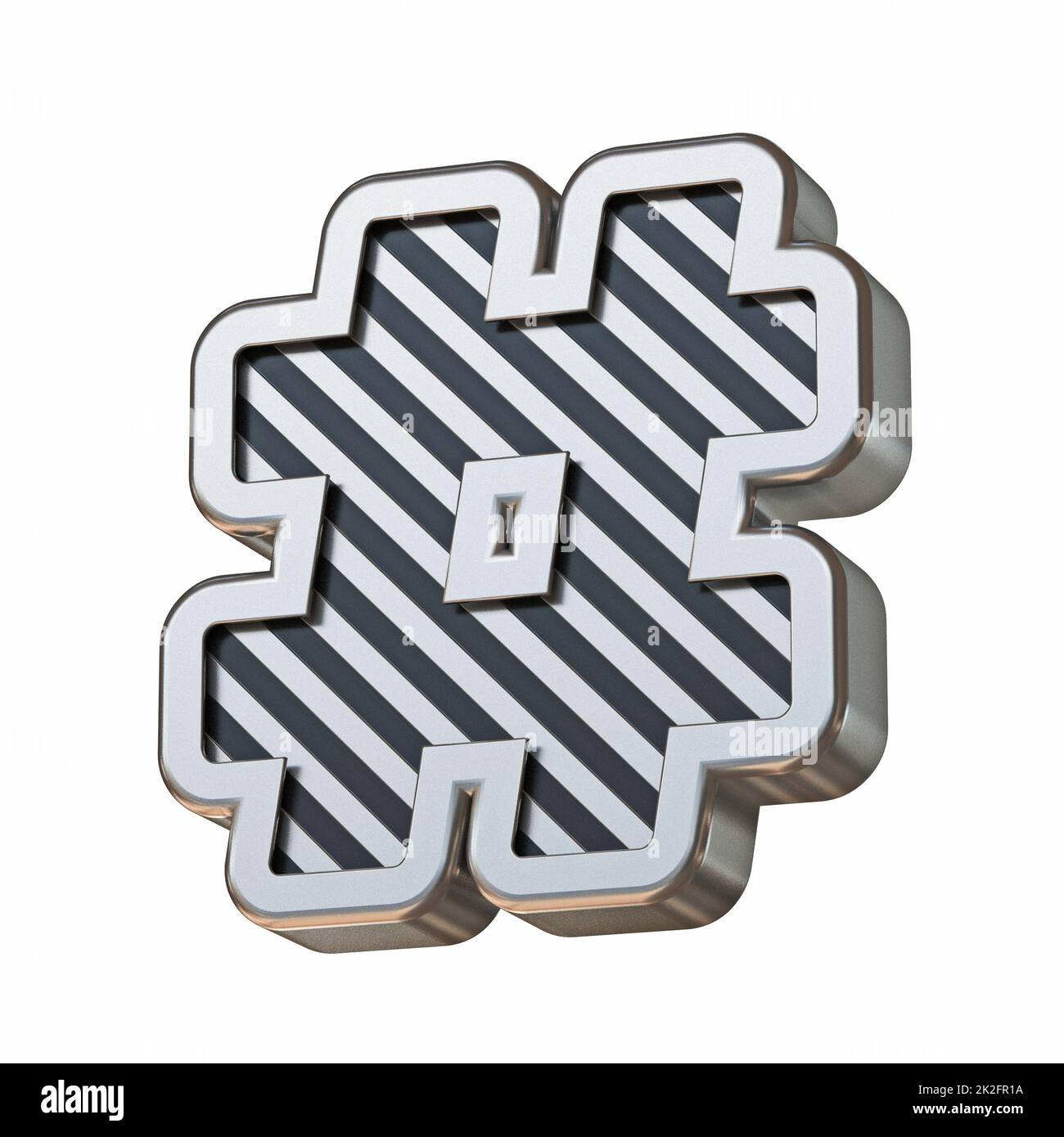 Stainless steel and black stripes font Hashtag sign 3D Stock Photo - Alamy